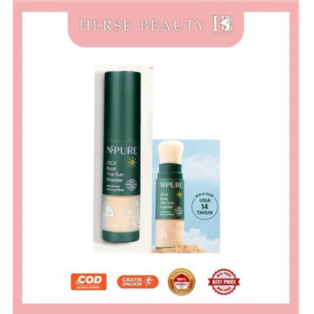 Jual NPURE Sunscreen Powder Cica / Beat the Sun Powder / Sunscreen ...