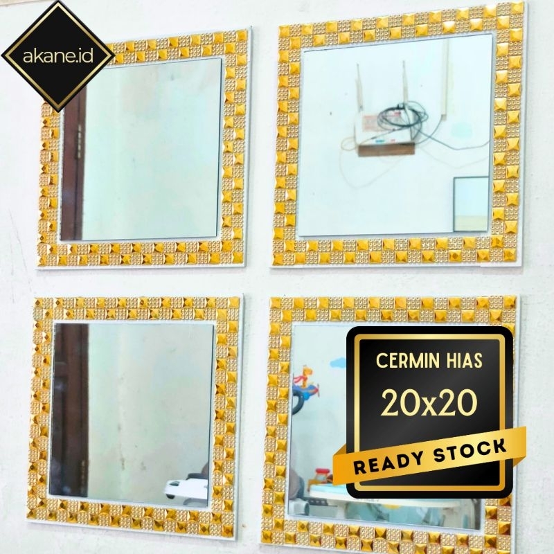 Jual Akane Kaca Cermin Hias Dekorasi Dinding Kotak Persegi Tinggal