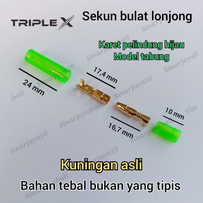 Jual skun bulat lonjong peluru sekun tunggal terminal konektor kabel ...