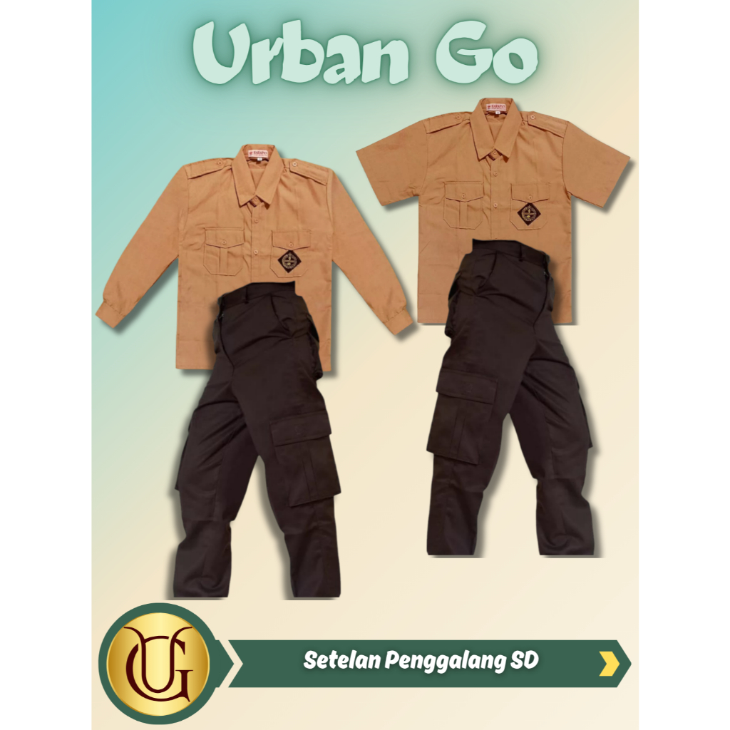 Jual Seragam Sekolah SD MI Setelan Pramuka Penggalang SD MI Baju Penggalang Lengan Panjang ...