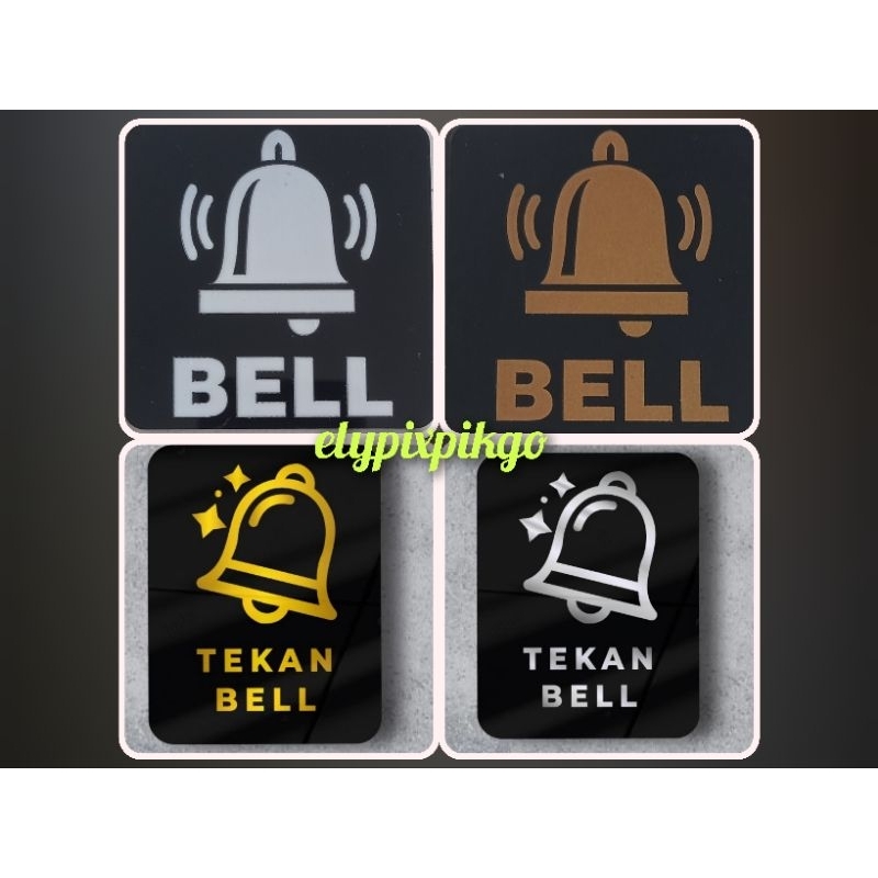 Jual Stiker Bell Akrilik / sticker bell pintu/ stiker bel pintu akrilik ...