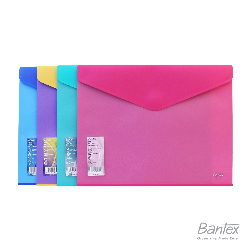 Jual Bantex Duro Bi-Colour PP Envelope Folder File Amplop A4 | Shopee ...