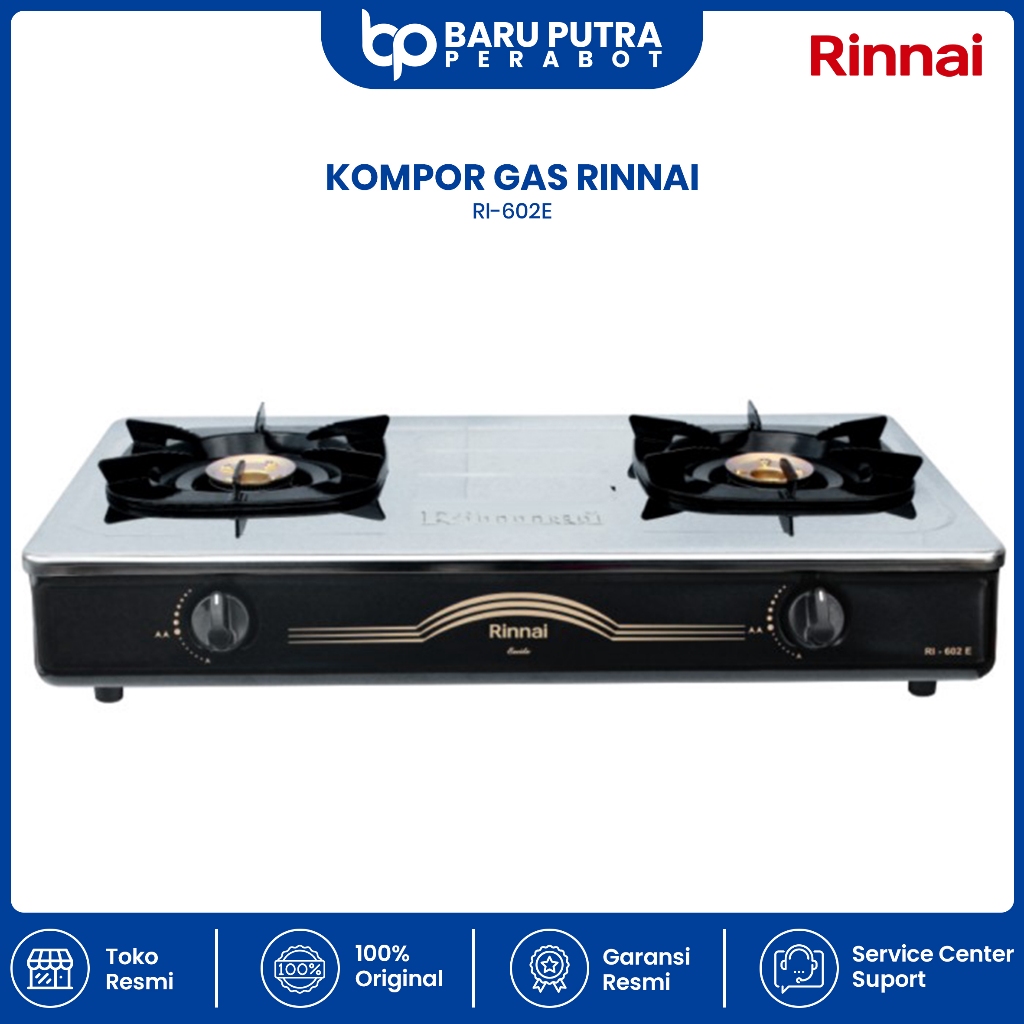 Jual Kompor Gas RINNAI RI-602E (2 Tungku) (Garansi Resmi) | Shopee Indonesia