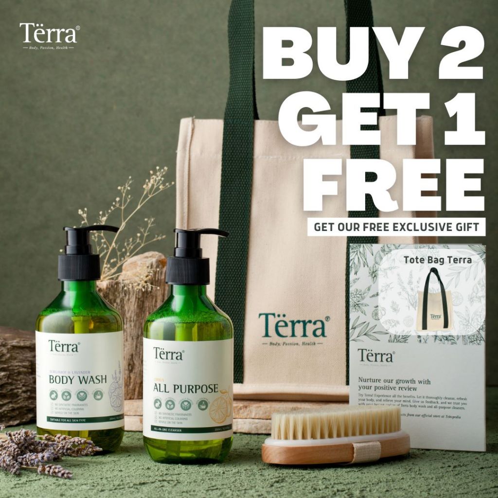 Jual Paket Bundling Terra Body Wash & All Purpose 500ml free Totebag ...