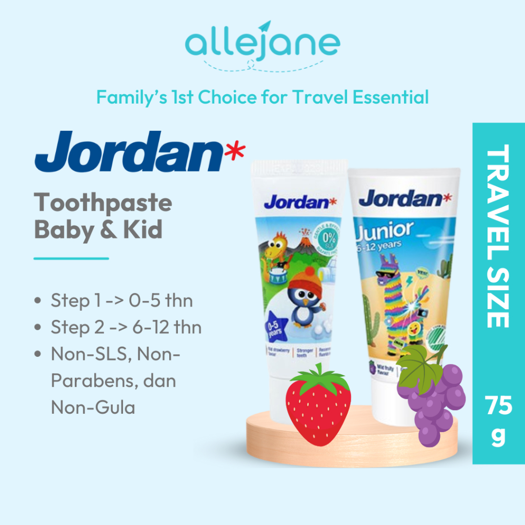 Jual Jordan Pasta Gigi Baby Anak Toothpaste Step 1 2 [All] | Shopee ...