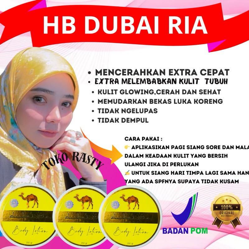 Jual HB DUBAI RIA BPOM KEMASAN BARU ISI 250 GRAM | Shopee Indonesia