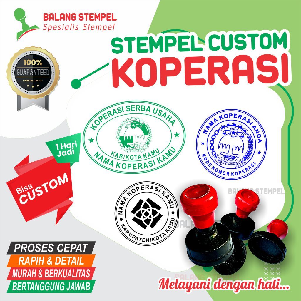 Jual Stempel Koperasi Custom Flash Stamp koprasi | Shopee Indonesia