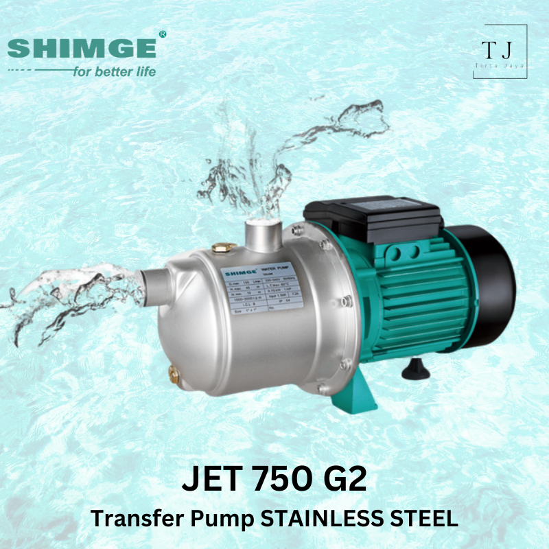 Jual Pompe Air SHIMGE JET 750 G2 Stainless 750 Watt Pompa Transfer SGJS ...