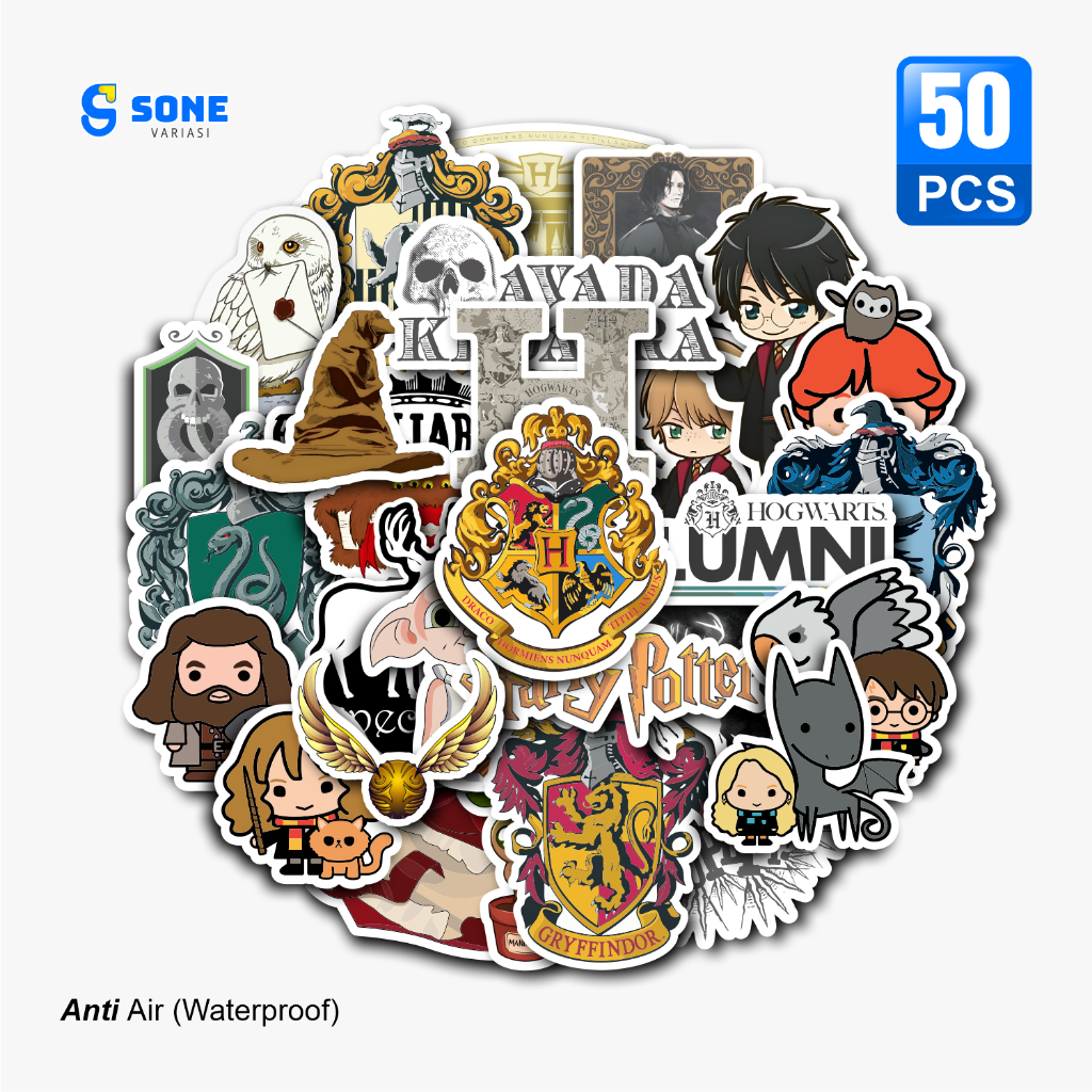 Jual Stiker Pack Harry Potter Vinyl Waterproof untuk Sticker Buku ...