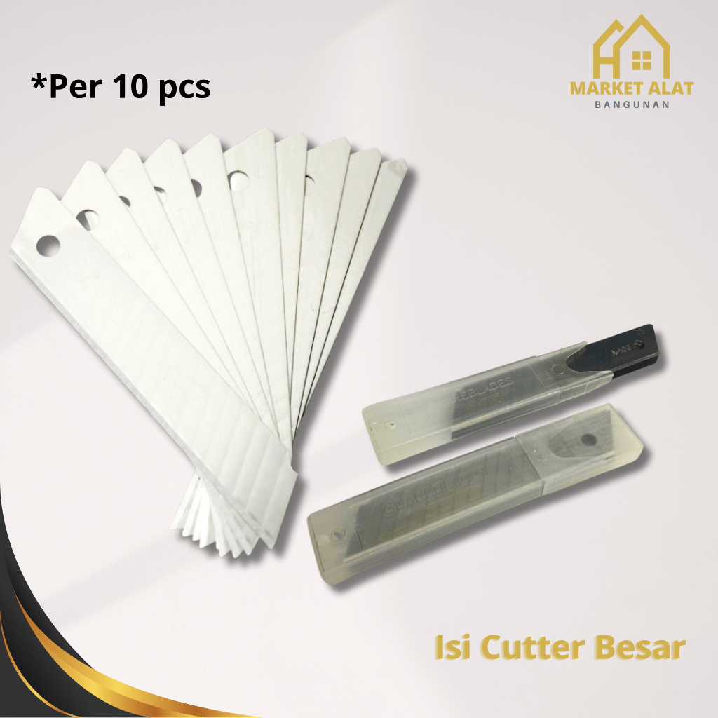 Jual Isi Mata Pisau Cutter Besar / Refill Refil Mata Pisau Cutter Isi ...