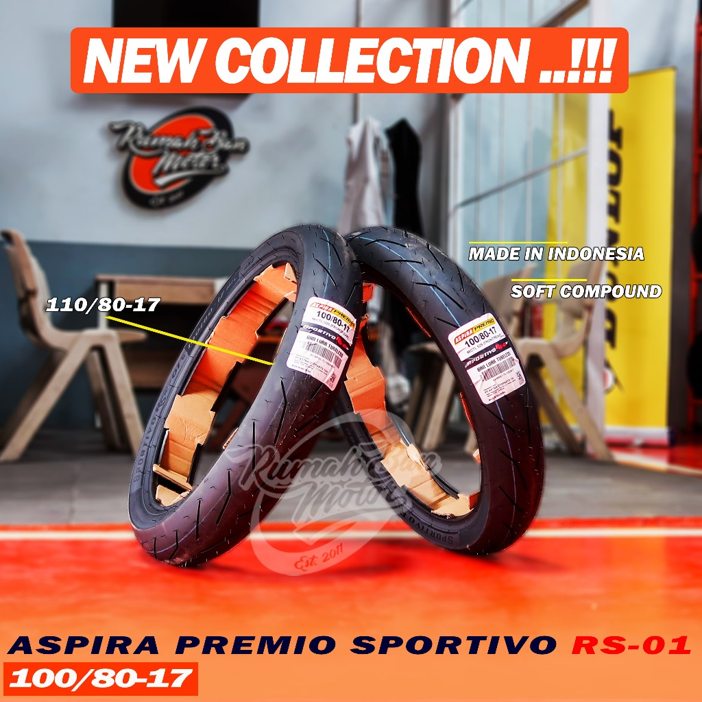 Jual ASPIRA PREMIO SPORTIVO RS-01 100/80-17 BAN MOTOR BEBEK UNDERBONE CBR 150 OLD | Shopee Indonesia