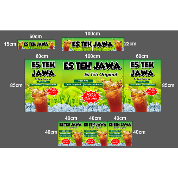 Jual CUSTOM BANNER ROMBONG / BOOTH ES TEH JAWA | Shopee Indonesia
