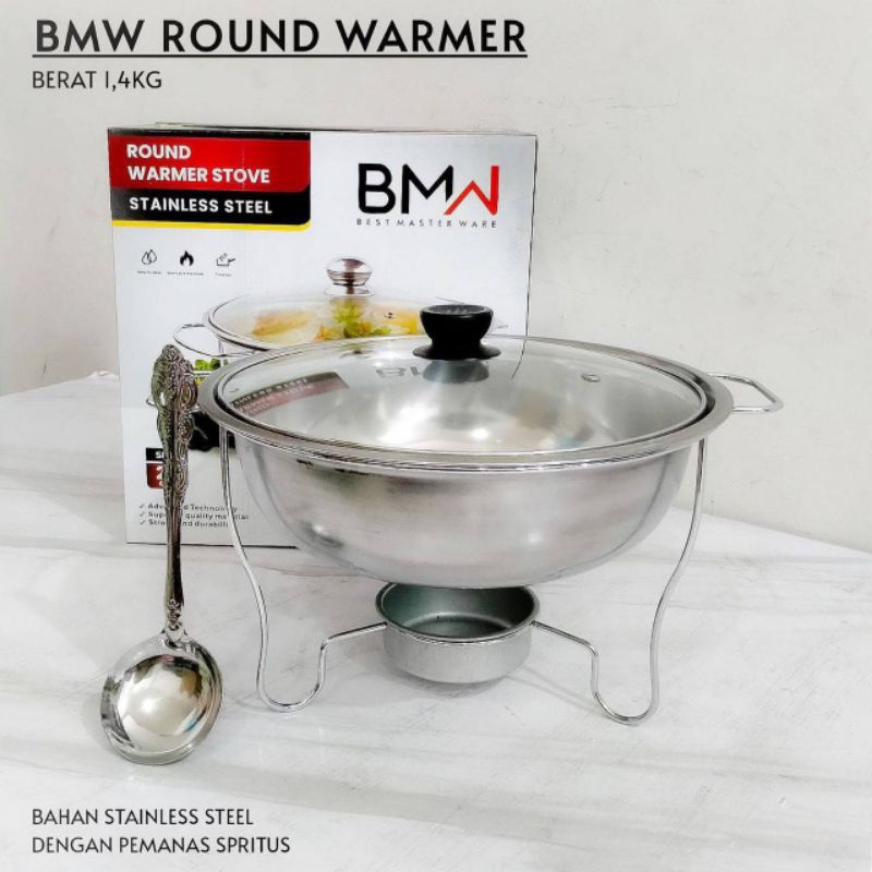 Jual Prasmanan bulat kaca panci penghangat soup prasmanan | Shopee ...