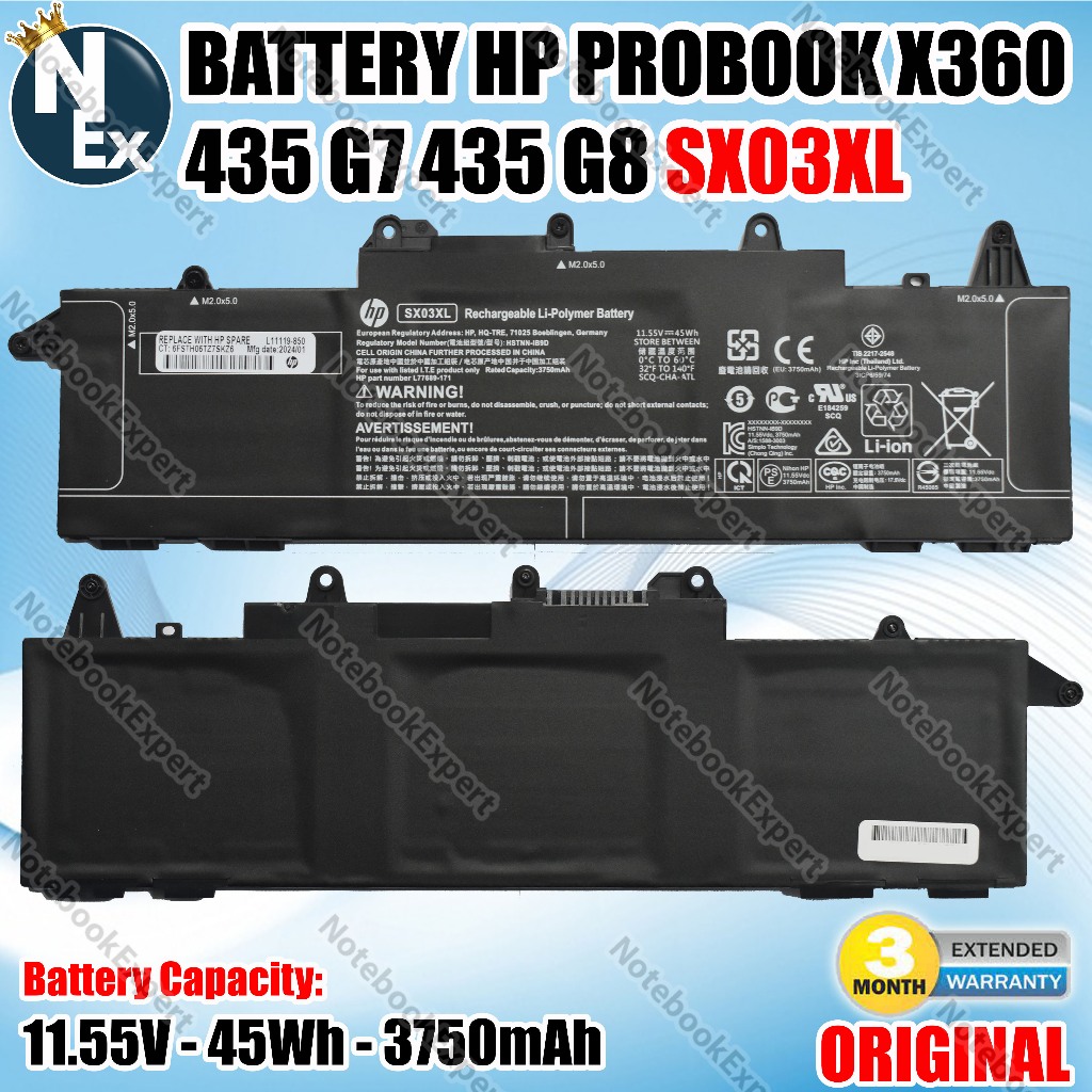 Jual BATTERY HP PROBOOK X360 435 G7 435 G8 SX03XL - ORIGINAL | Shopee ...