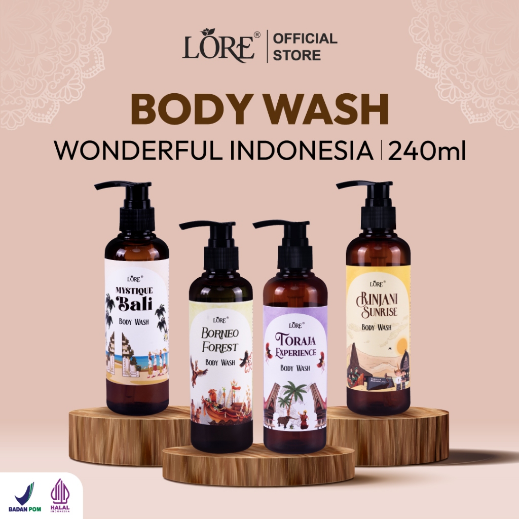 Jual LORE Body Wash Wonderful Indonesia Series - Sabun Mandi Cair ...