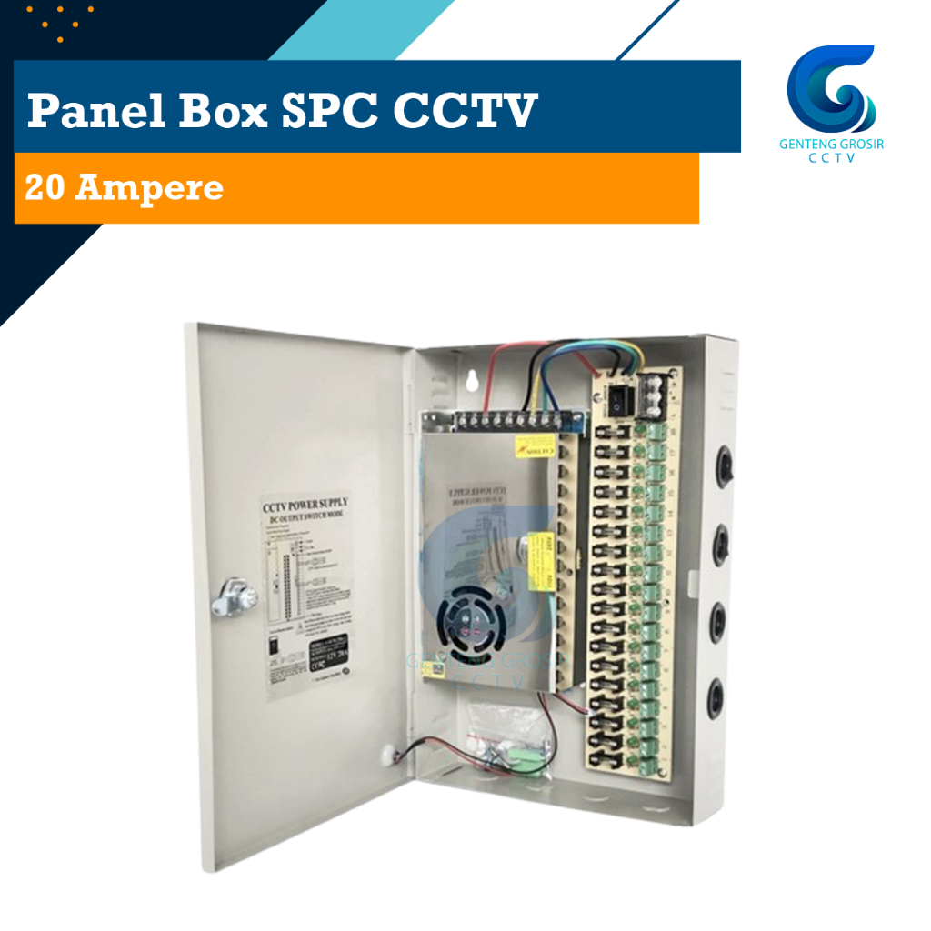 Jual Power Supply box CCTV 12V 20A with Box Panel SPC | Shopee Indonesia
