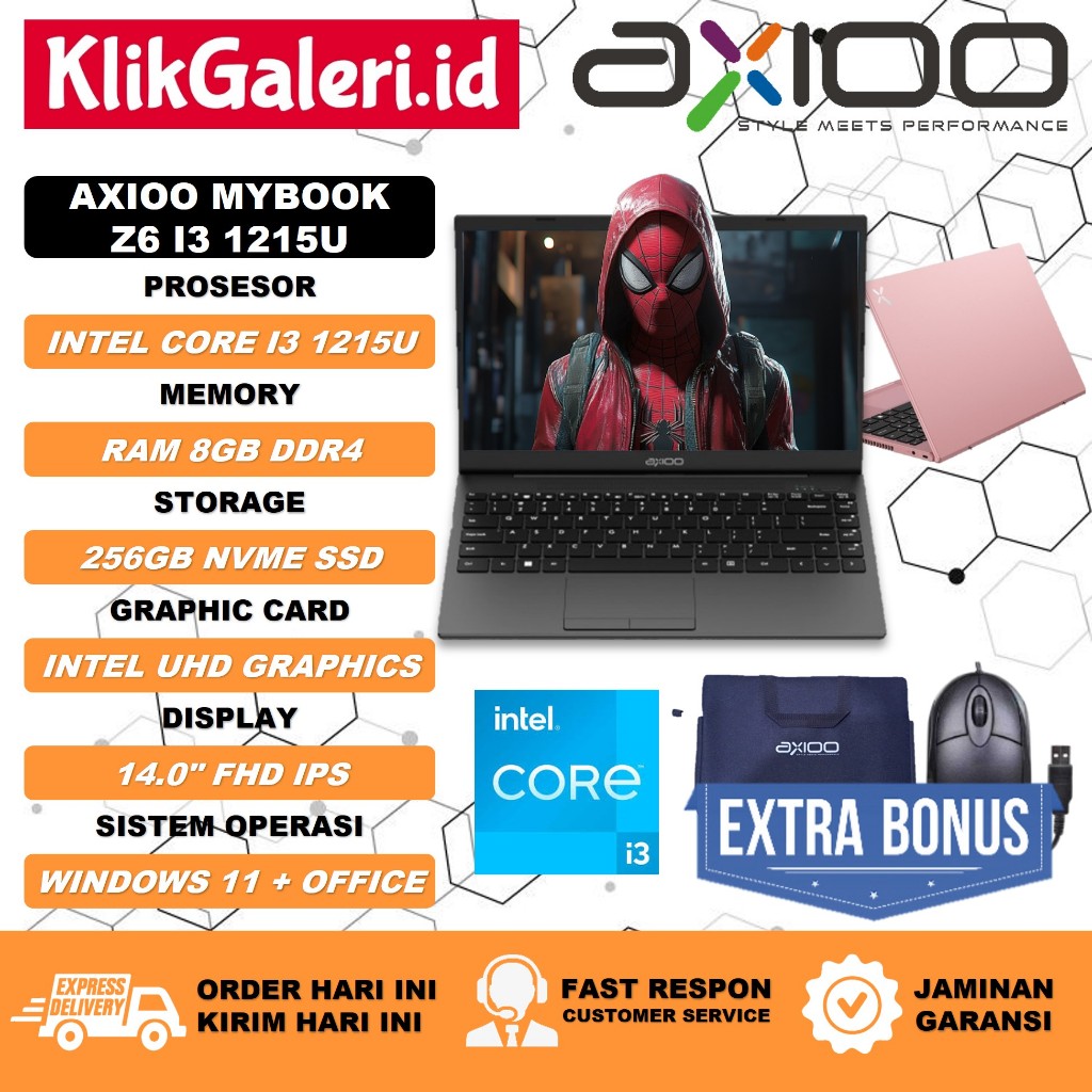 Jual AXIOO MYBOOK Z6 INTEL CORE i3 1215U 16GB 512GB FHD IPS WINDOWS 11 FREE LIBRE OFFICE ...