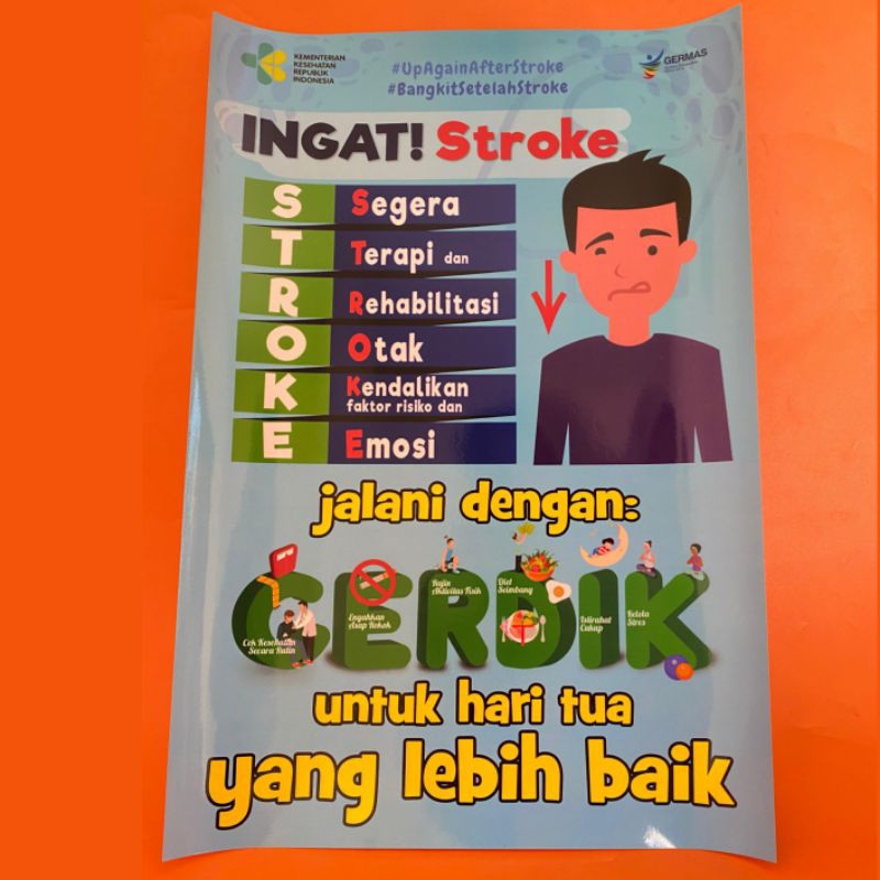 Jual Poster Ingat Stroke-Poster Stroke-Poster Kesehatan | Shopee Indonesia