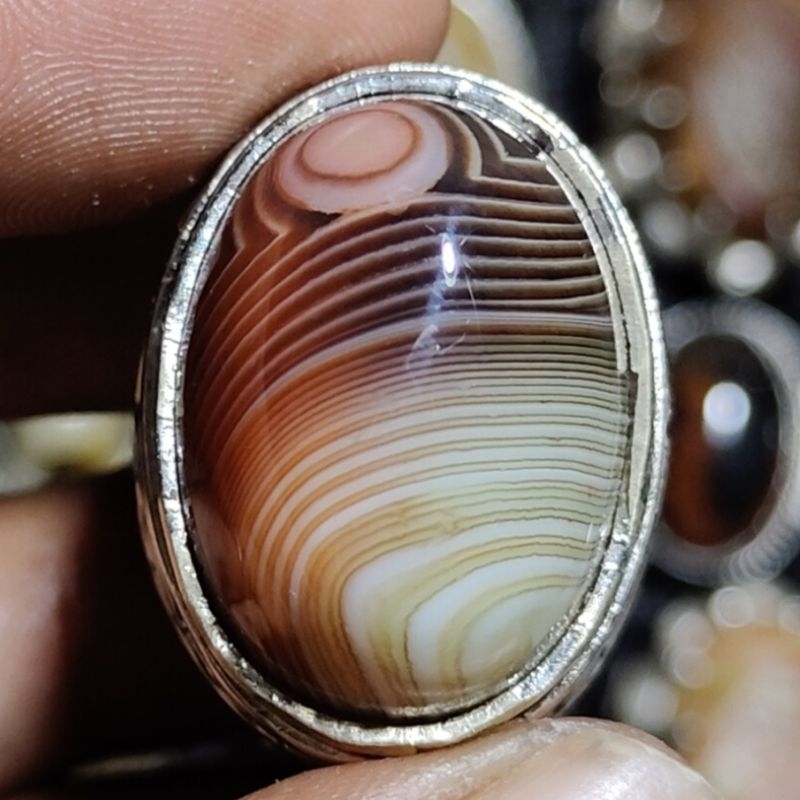 Jual batu akik sulaiman full kendit motif matahari terbit | Shopee ...