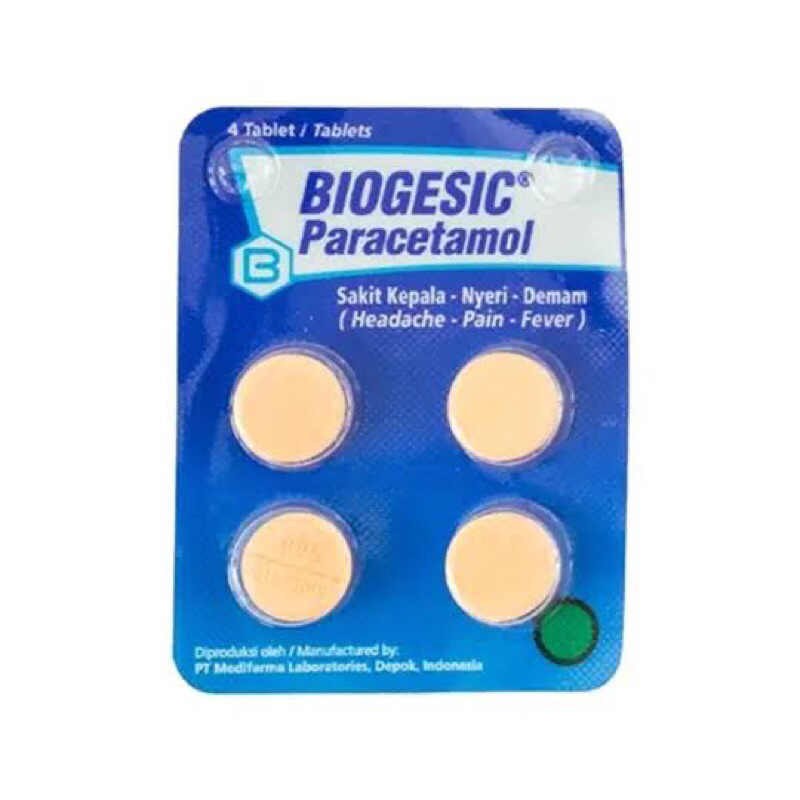 Jual Biogesic 1 Strip Isi 4 Tablet | Shopee Indonesia