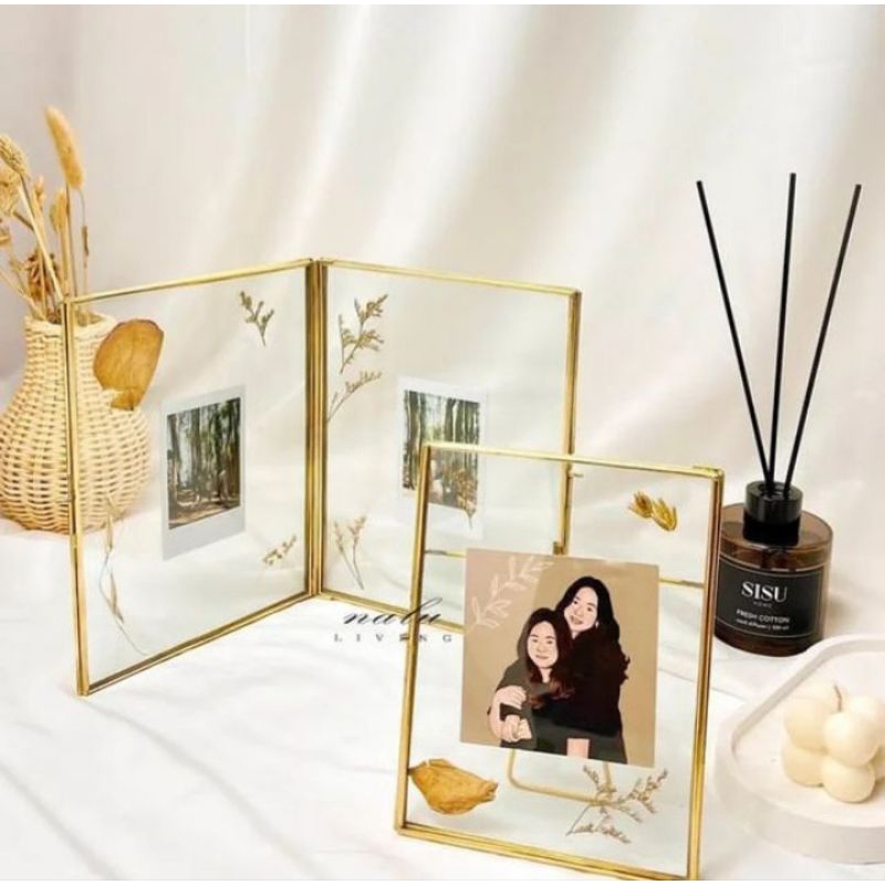 Jual bingkai frame foto aesthetic/ bingkai kaca foto 5R/ dekorasi ...