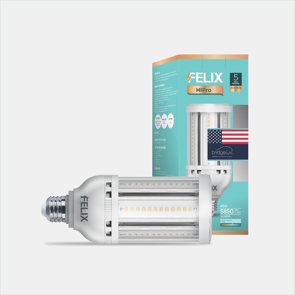 Jual FELIX HiPro Lampu Bohlam LED 45 Watt Corn Bulb Series Putih Cool ...