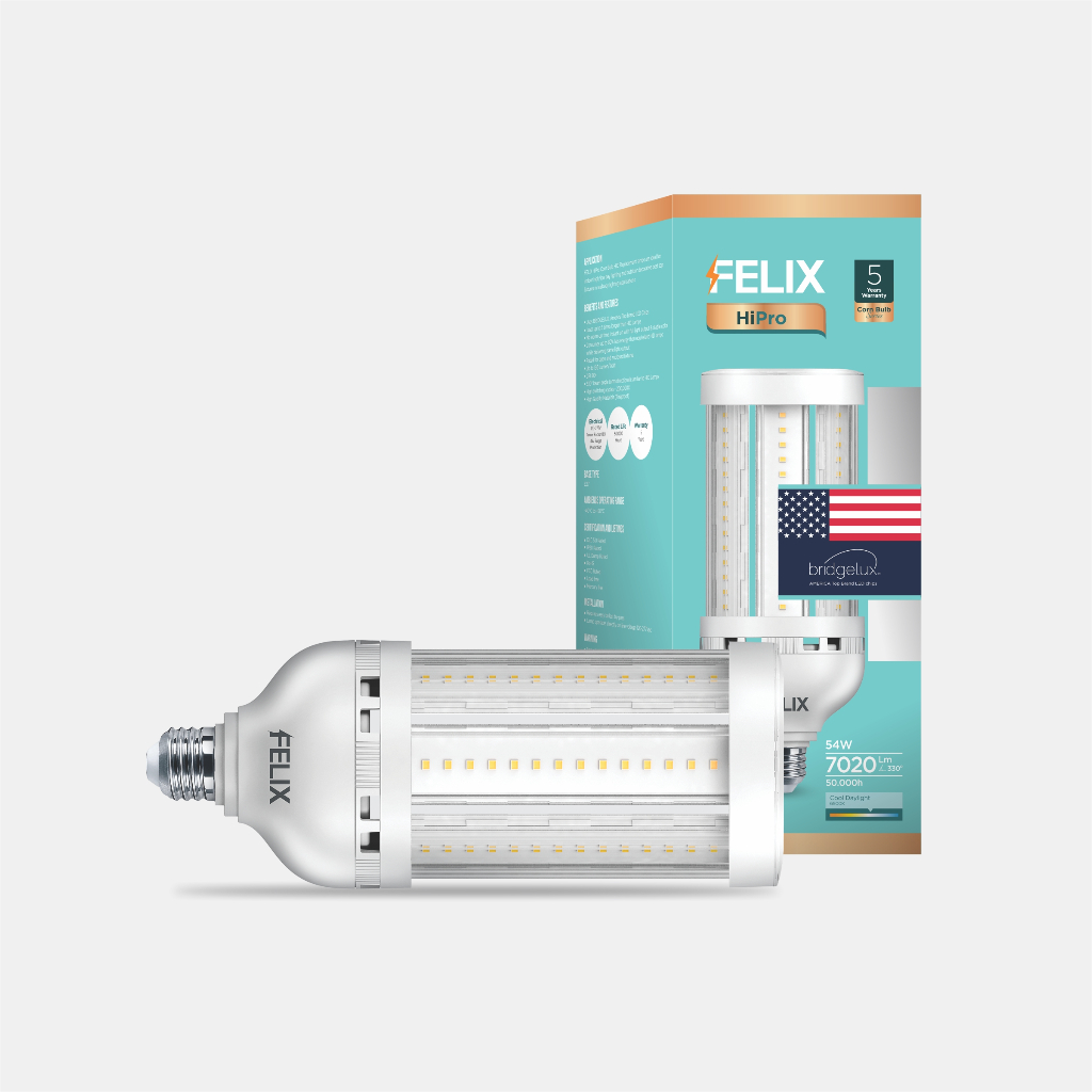 Jual FELIX HiPro Lampu Bohlam LED 54 Watt Corn Bulb Series Putih Cool ...