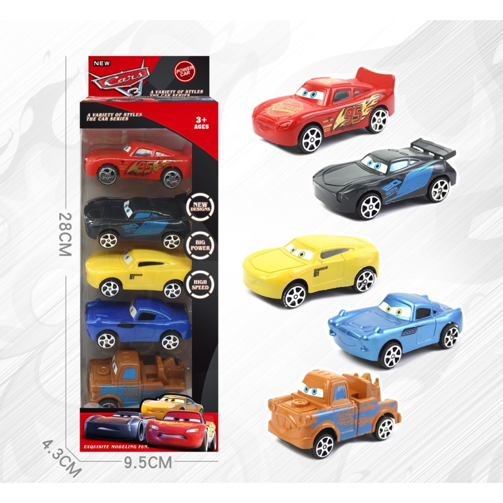 Jual Mainan Cars Lightning Mcqueen Mini Set Isi 5 Pcs - Mobil Mainan ...