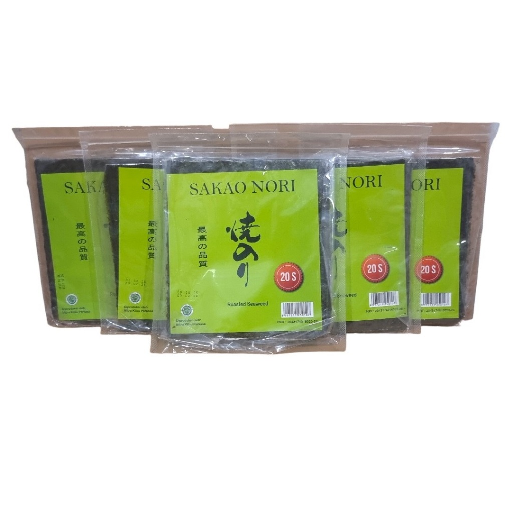 Jual Nori Sushi Sakao Onigiri sheet Lembaran Rumput Laut Roasted Seaweed Halal Tokinori 10 50 ...