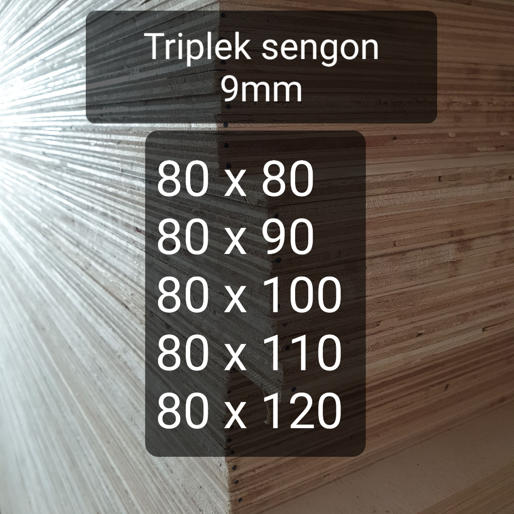 Jual Triplek custom sengon 9mm plywood multiplek halus 2 sisi lebar 80 ...