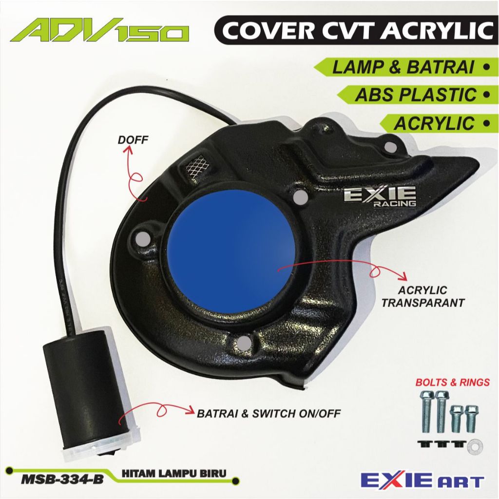 Jual Cover CVT Akrilik Honda ADV 150 Lampu Aksesoris Motor Exie Art ...