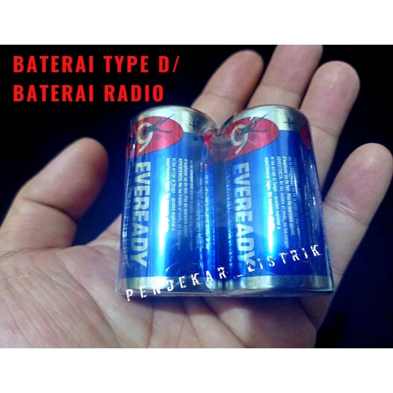 Jual (PAHE 2 BJ) Baterai Radio Eveready Besar Type D ORIGINAL 100% ...