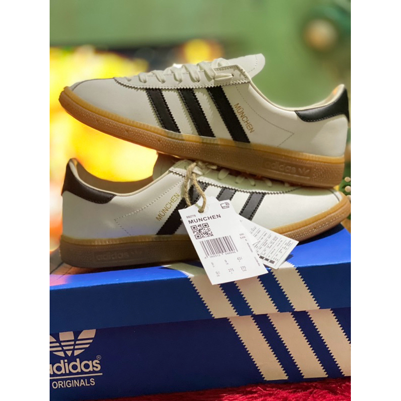 Jual Adidas Munchen OG Putih Garis Hitam | Shopee Indonesia
