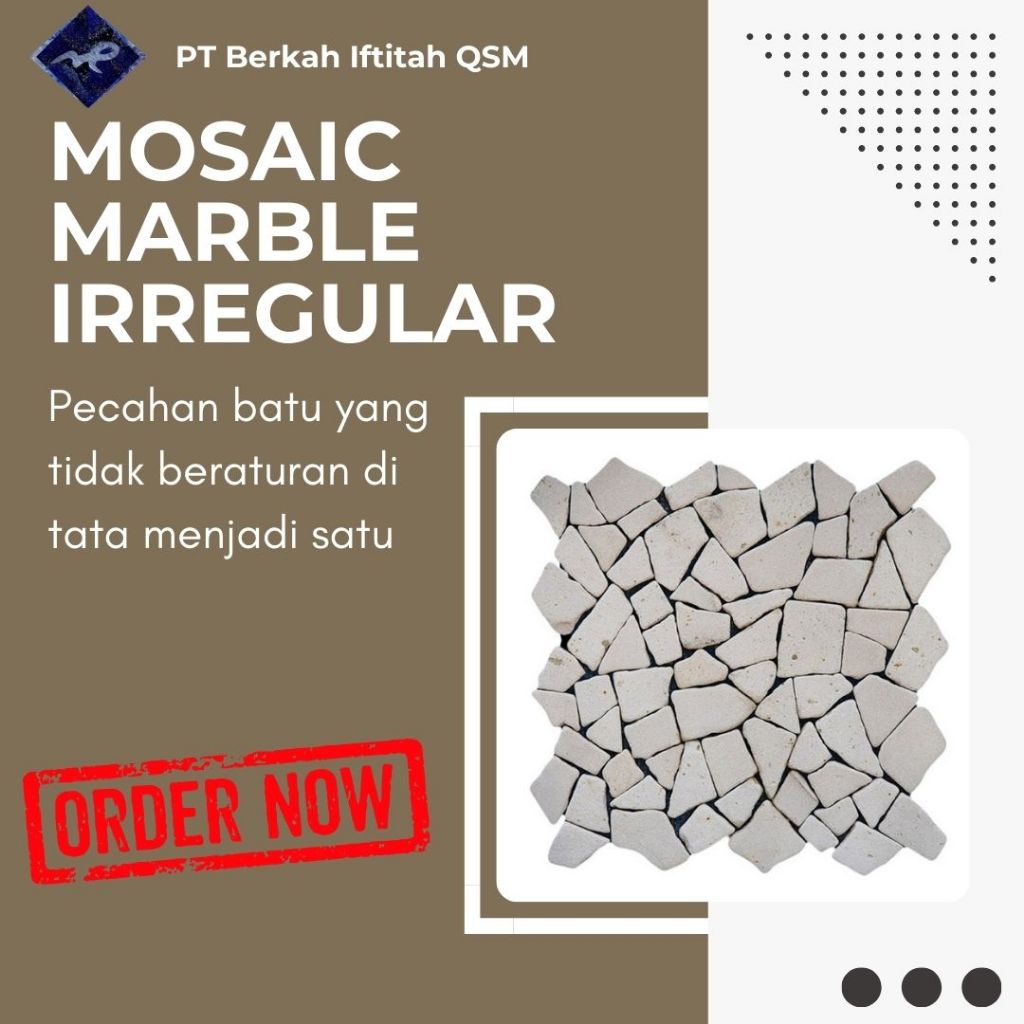 Jual mosaik ubin lantai Marmer Mosaik Tidak Beraturan lantai batu alam ...