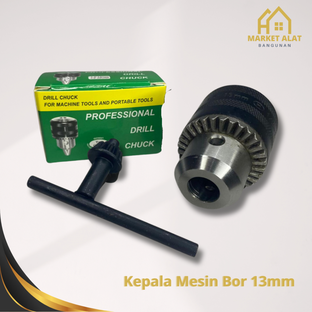 Jual Kepala Bor 13 mm UNF / Kepala Mesin Bor Drill Chuck Dengan Kunci ...