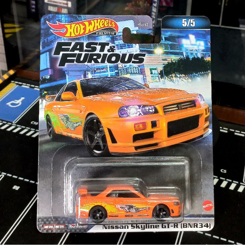 Jual Hot Wheels Premium FnF Nissan Skyline GT-R BNR34 Orange | Shopee ...