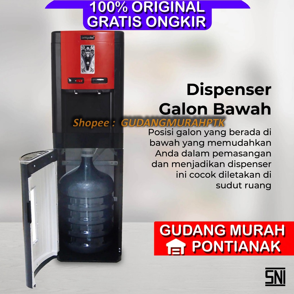 Jual Dispenser Galon Bawah WDP 200 Panas Normal Super HOT 96 C dengan ...