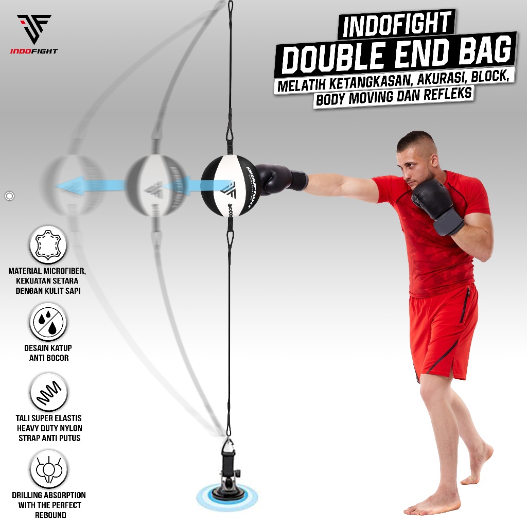 Jual Punching Ball Double End Samsak Tinju Boxing Indofight Speed ...