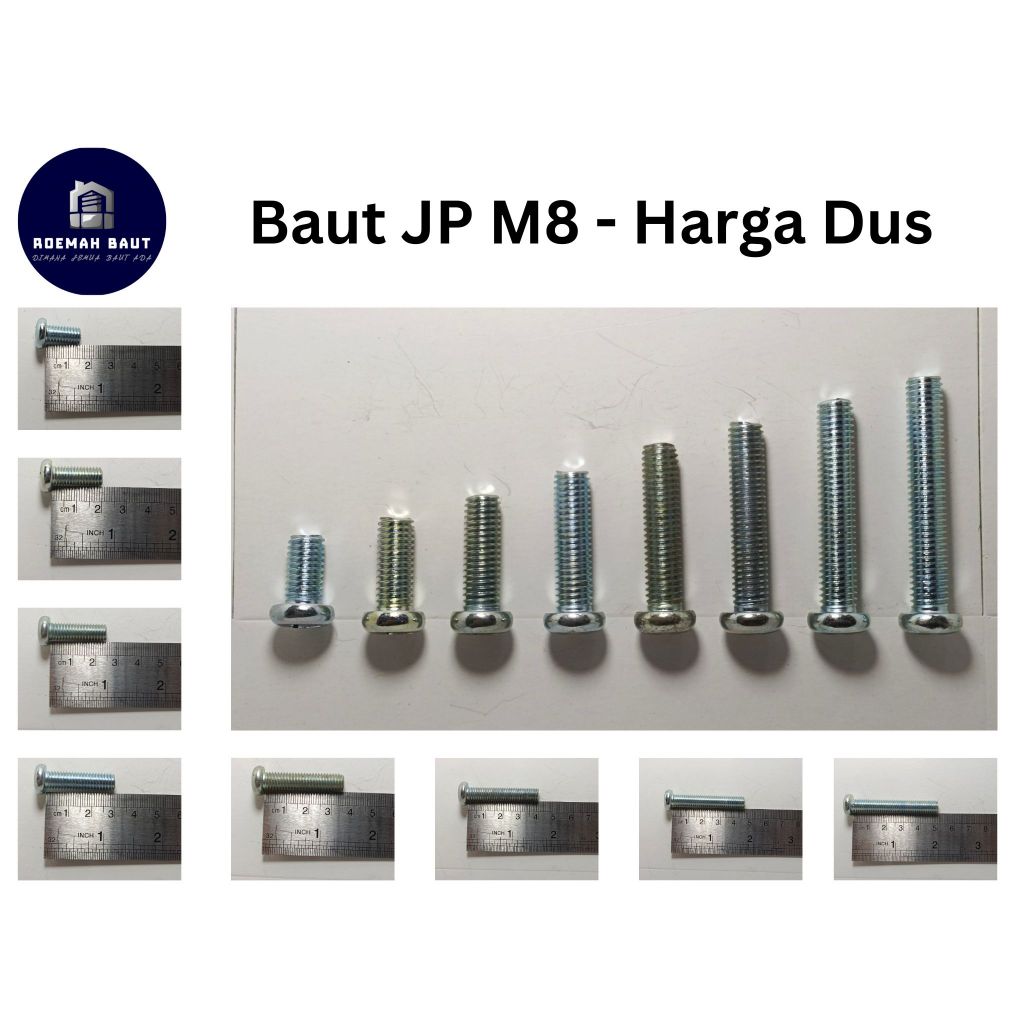 Jual Baut Kepala Obeng - Baut JP M8 - Harga Dus | Shopee Indonesia