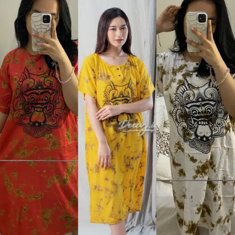 Jual Daster barong khas bali Daster bali bahan rayon adem daster gables ...