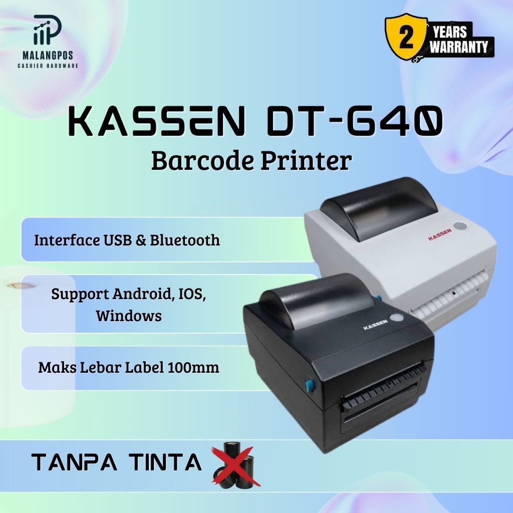 Jual Printer Thermal Bluetooh Kassen DT-640 DT640 Usb Bluetooth Print Label Stiker Resi Olshop ...