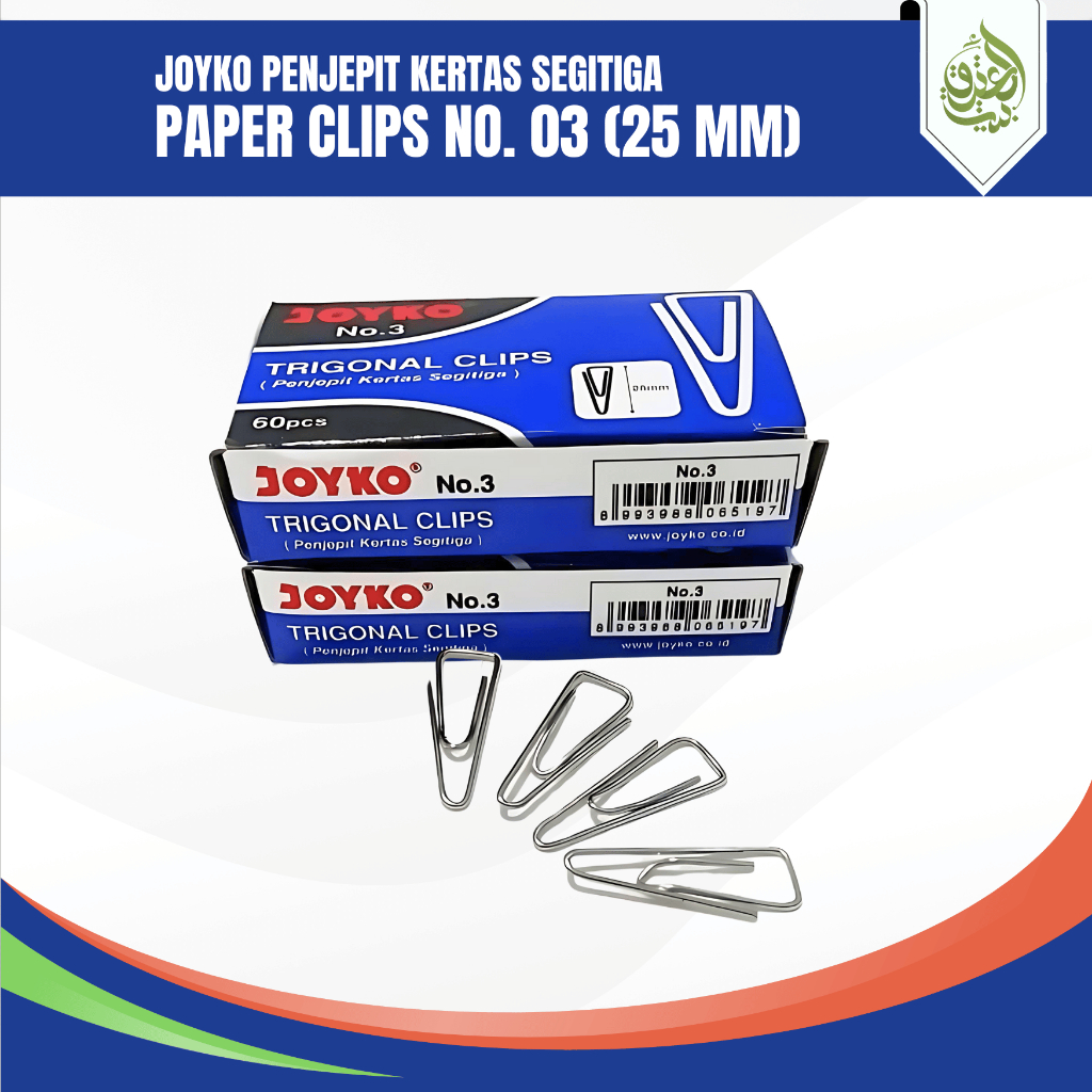 Jual Paper Clips Trigonal Joyko NO 03 | Klip Penjepit Kertas [BOX/60PCS ...