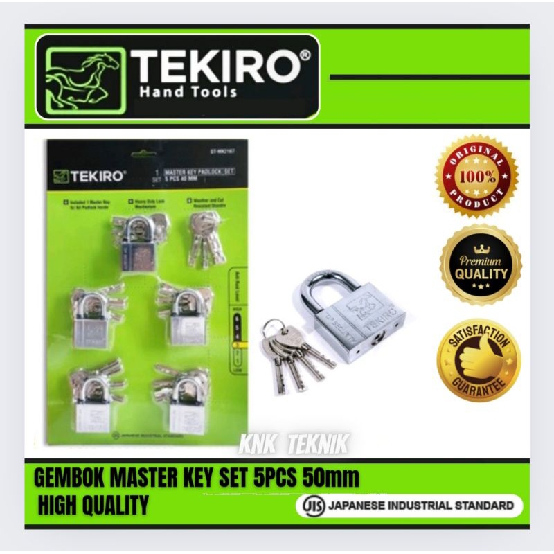 Jual Tekiro 50mm Gembok Master Key Kunci Gembok Pagar Rumah Gudang Ruko ...