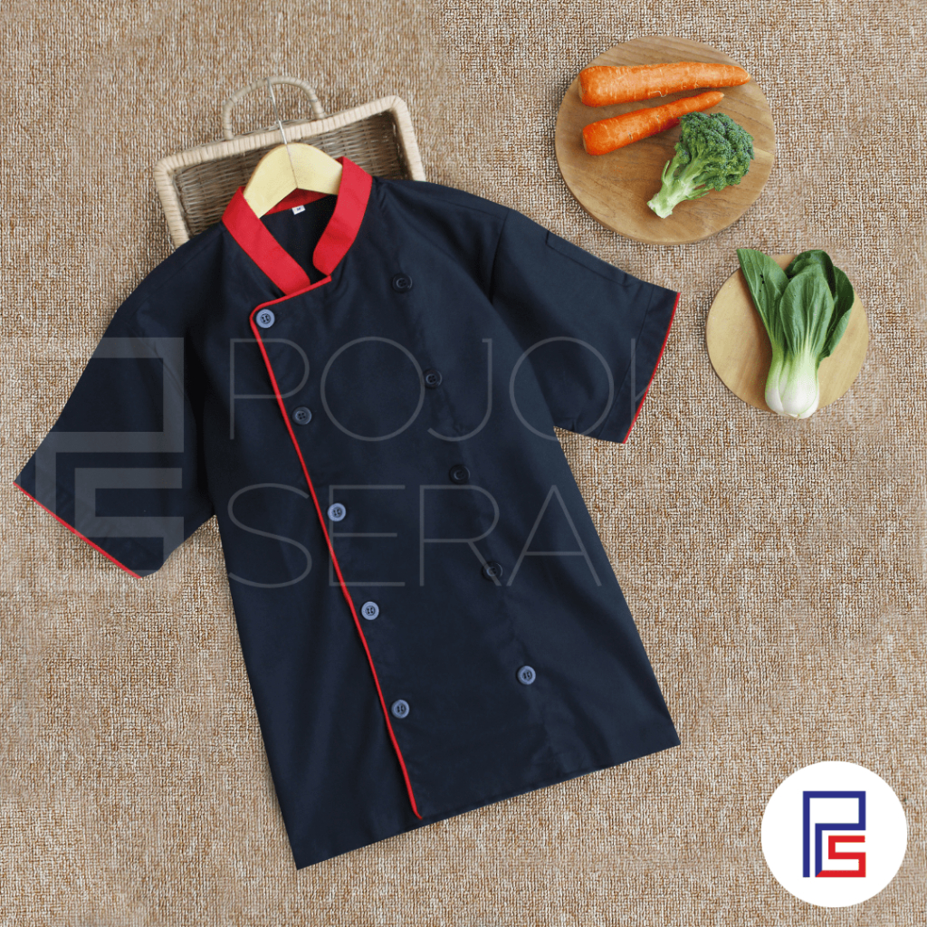 Jual Chef Jacket | Baju Koki | Baju Cook | Seragam Koki Hitam Lengan ...