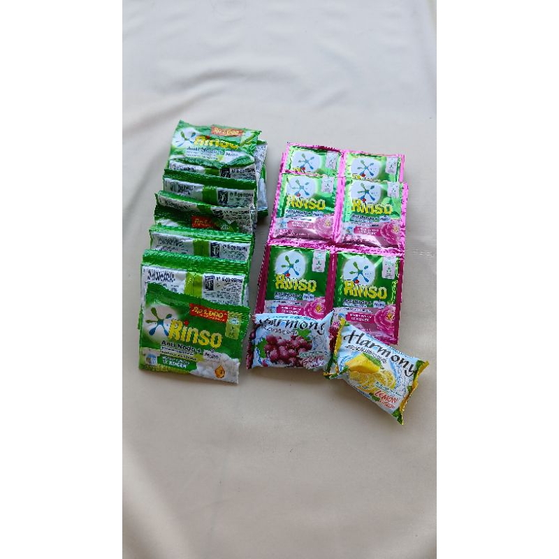 Jual Paket Hemat 18 Pcs Rinso Bubuk Deterjen Anti Noda + 24 Pcs ...