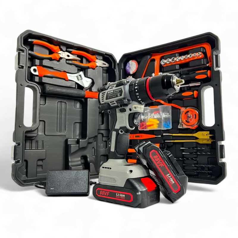 Jual Mesin bor cordless APR AP17+ impact drill 13mm chuck besi ...