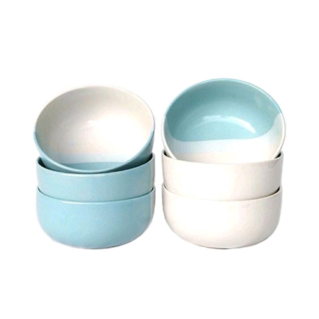 Jual Mangkok Sup 2 Warna Mangkok Es Mie Two Tone Keramik Kaibon ...