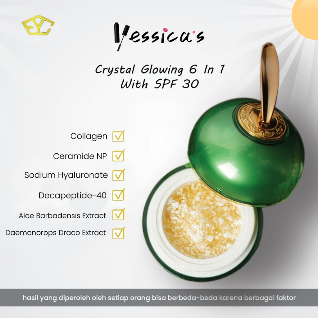 Jual FYC - Yessica's 6IN1 Crystal Glowing Cream With SPF 30 - Collagen ...