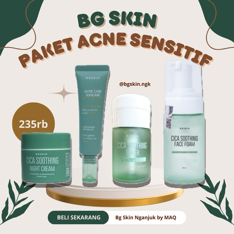 Jual BG Skin Paket Acne Sensitif||Cica Soothing |BG Skin Nganjuk|maq ...