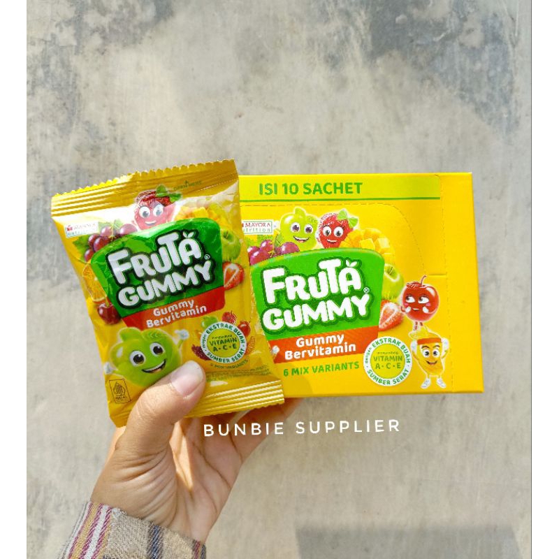 Jual Fruta Gummy Isi 10 Sachet x 25gr (BOX) / Gummy Bervitamin Ekstrak ...